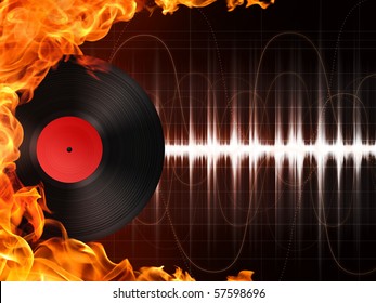 Record Fire Computer Graphics Design Element Stock Illustration ...