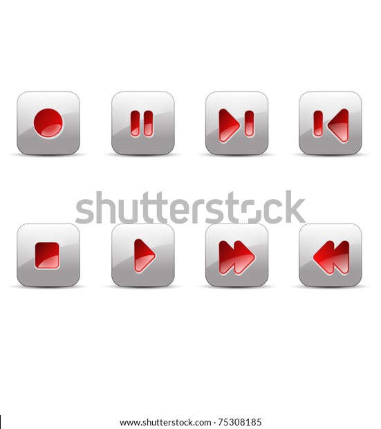 Record Stop Pause Play Next Skip Stock Illustration 75308185 | Shutterstock