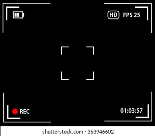 Camera Recording Screenvector Illustration Stock Vector (Royalty Free ...