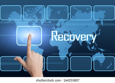 Recovery Concept Interface World Map On Stock Illustration 164255807 ...