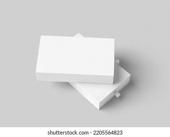 Rectangle Sliding Drawer Box Packaging Mockups Stock Illustration ...