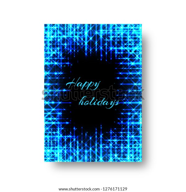 Rectangular Birthday Greeting Card Design Bright Stock Illustration ...