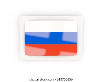 Rectangular Flag Russia Carbon Frame 3d Stock Illustration 613753856 ...