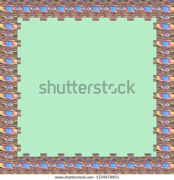 Rectangular Frame Colorful Abstract Pattern Empty Stock Illustration ...