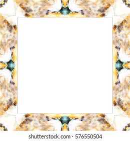 Rectangular Frame Symmetrical Melting Colorful Abstract Stock ...
