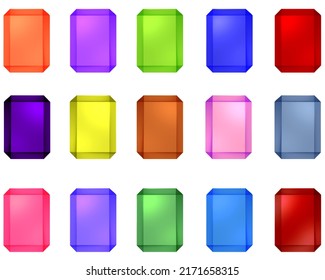 Rectangular Jewel Flat Flat Surface Many Stock Illustration 2171658315 ...
