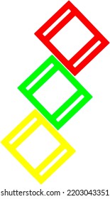 Rectangular Logo Many Colors Charming Suitable Stock Illustration ...