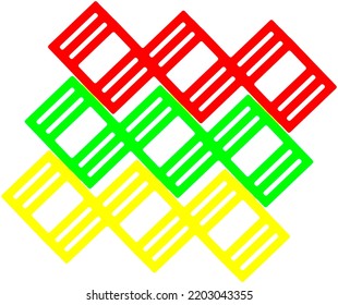 Rectangular Logo Many Colors Charming Suitable Stock Illustration ...