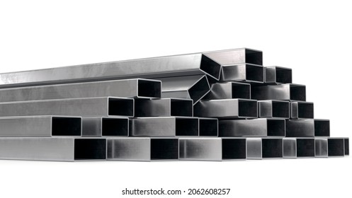 Rectangular Metal Profile Isolated On White Stock Illustration ...