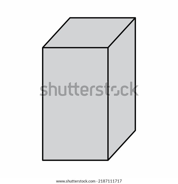 Rectangular Prism Geometric Shape Isolated On Stock Illustration ...