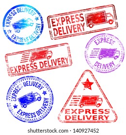 Express Delivery North Pole Rubber Stamp Stock Illustration 118952527
