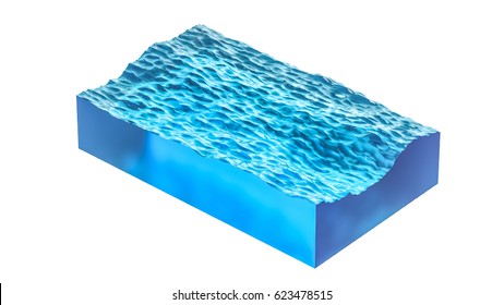 Rectangular Section Ocean Sea Water Small Stock Illustration 623478515 ...