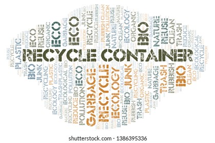 Recycle Container Word Cloud Wordcloud Made Stock Illustration ...
