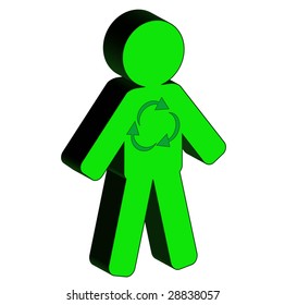 Recycle Man Stock Illustration 28838057 | Shutterstock