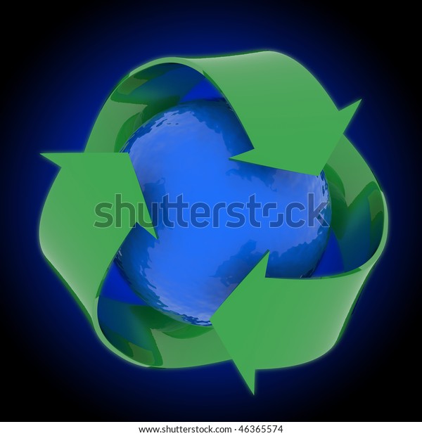 Recycling Concept Image High Resolution Computer Stock Illustration ...