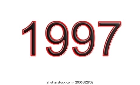 Red 1997 Number 3d Effect White Stock Illustration 2006382902 ...