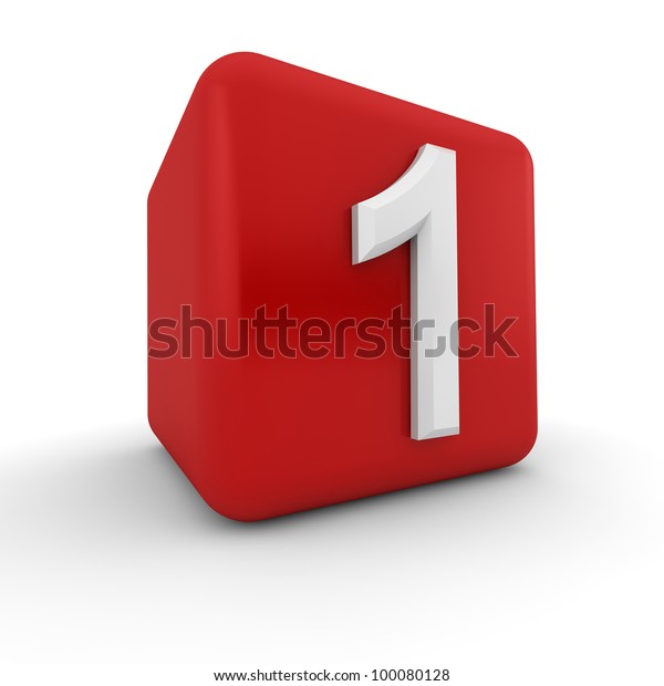 Red 3d Block White Number One Stock Illustration 100080128 | Shutterstock