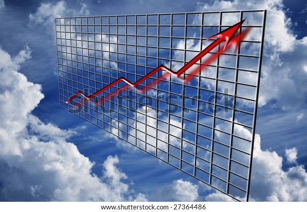 Red 3d Graph Chart Ascending Stock Illustration 27364486 | Shutterstock