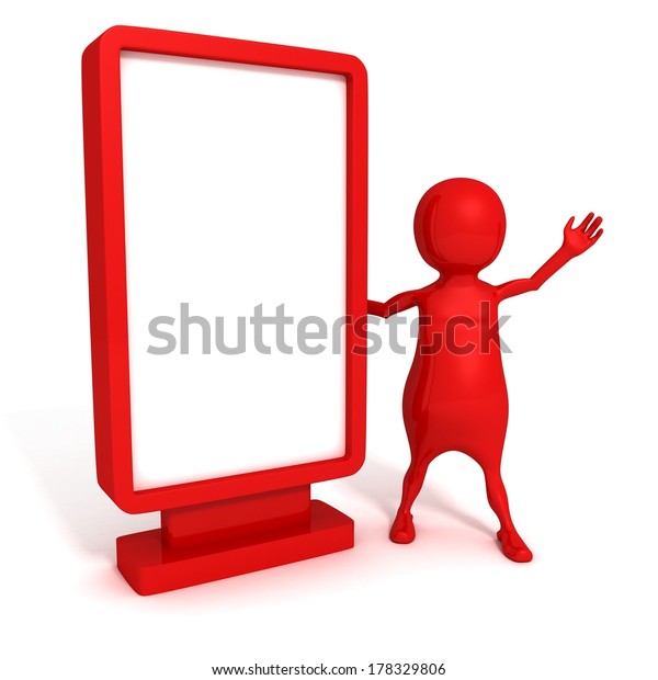 Red 3d Man Presentation Blank Street Stock Illustration 178329806 ...