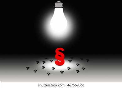 Red Question Mark Paragraph Symbols Under: стоковая иллюстрация ...