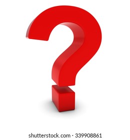 Red 3d Question Mark Isolated On Stock Illustration 365329847 ...