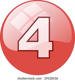 Red 4 Window Button Stock Illustration 29528536 | Shutterstock