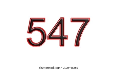 Red 547 Number 3d Effect White Stock Illustration 2190448265 | Shutterstock