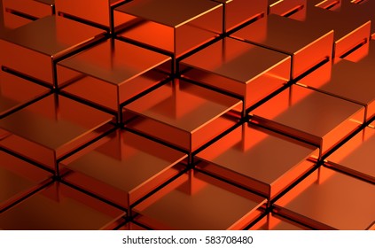 Background Red Cubes Cubes Wireframe Infographics Stock Vector (Royalty ...