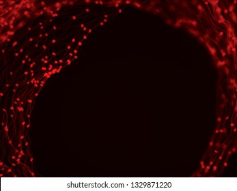 Red Abstract Wire Lines Dots On Stock Illustration 1329871220 ...
