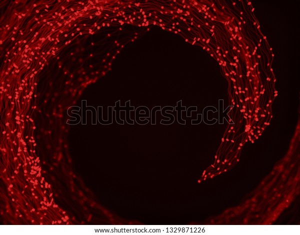 Red Abstract Wire Lines Dots On Stock Illustration 1329871226 ...
