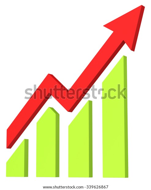 Red Arrow Bar Chart Moves Stock Illustration 339626867 | Shutterstock