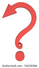 Red Arrow Long Question Mark Symbol Stock Illustration 762239284 ...