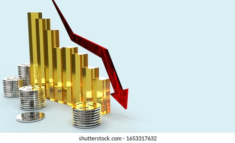Red Arrow Pointing Down On Graph Stock Illustration 1653317632 ...