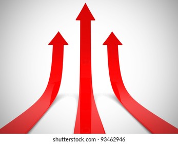 Red Arrows 3d Render Illustration Stock Illustration 93462946 | Shutterstock