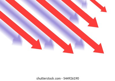 Red Arrows Pointing Down Stock Illustration 544926190 | Shutterstock