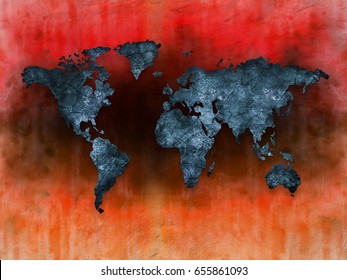 Red Art Map Stock Illustration 655861093 | Shutterstock