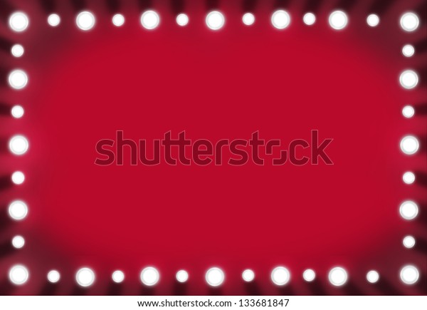 Red Back Stage Light Mirror Background Stock Illustration 133681847