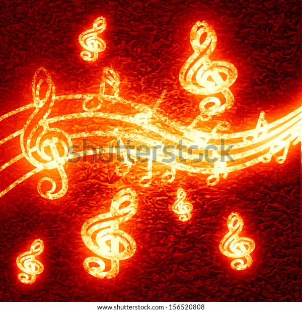 Red Background Some Music Notes On Stock Illustration 156520808 ...