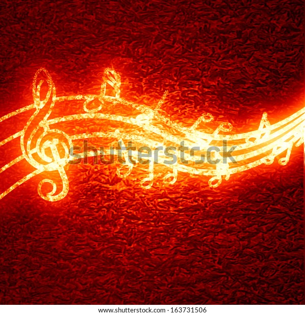 Red Background Some Music Notes On Stock Illustration 163731506 ...