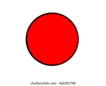 Red Round Button Metallic Border Stock Vector (Royalty Free) 1026824164 ...