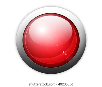 Red Ball Button Stock Illustration 40235356 | Shutterstock