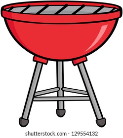 Barbecue Red Color On White Background Stock Illustration 139978186 ...