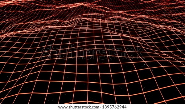 Red Big Data Information Flowing Through Stock Illustration 1395762944 ...