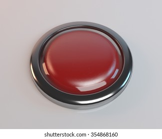 Empty Red Button Isolated On White Stock Illustration 129049985