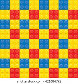 Red Blue Yellow Plastic Construction Block Stock Illustration 421684792 ...