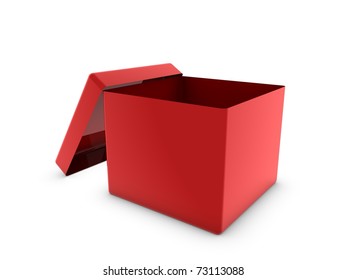 Empty Red Gift Box Lid Open Stock Photo 1275764950 | Shutterstock