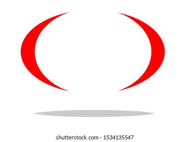 Red Bracket Shadow Logo Stock Illustration 1534135547