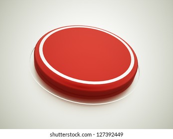 Vector Illustration Shining Red Button On Stock Vector (Royalty Free ...