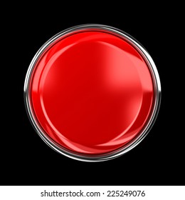 Vector Illustration Shining Red Button On Stock Vector (Royalty Free ...