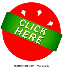 Red Button Click Here Arrows On Stock Illustration 766466317